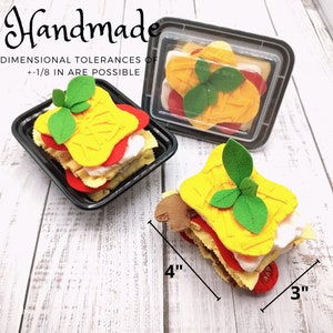 Lasagna Felt, Make Your Set, Pasta Play Food (felt Food, Pretend Play ...