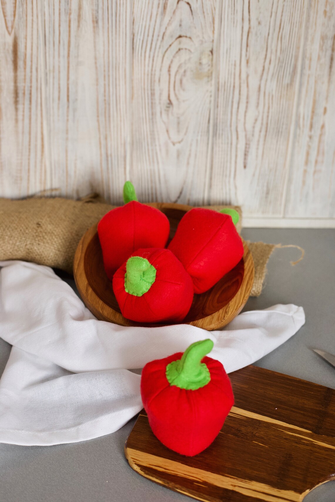 Pepper Play Food felt Food Vegetables Fruit Pretend Play | Etsy