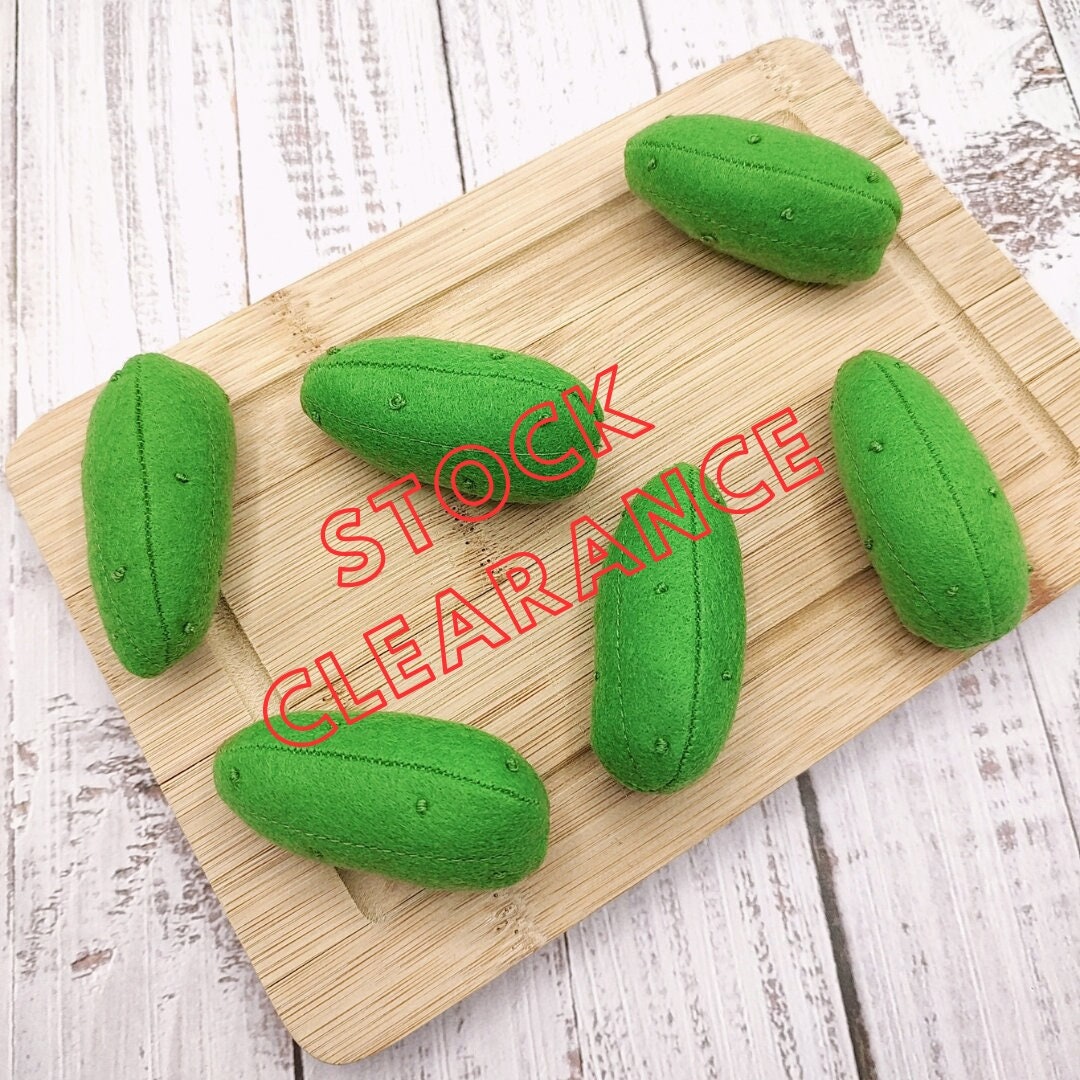 Mini Cucumber (sale) Play Food (felt Food, Pretend Play Kids Kitchen ...