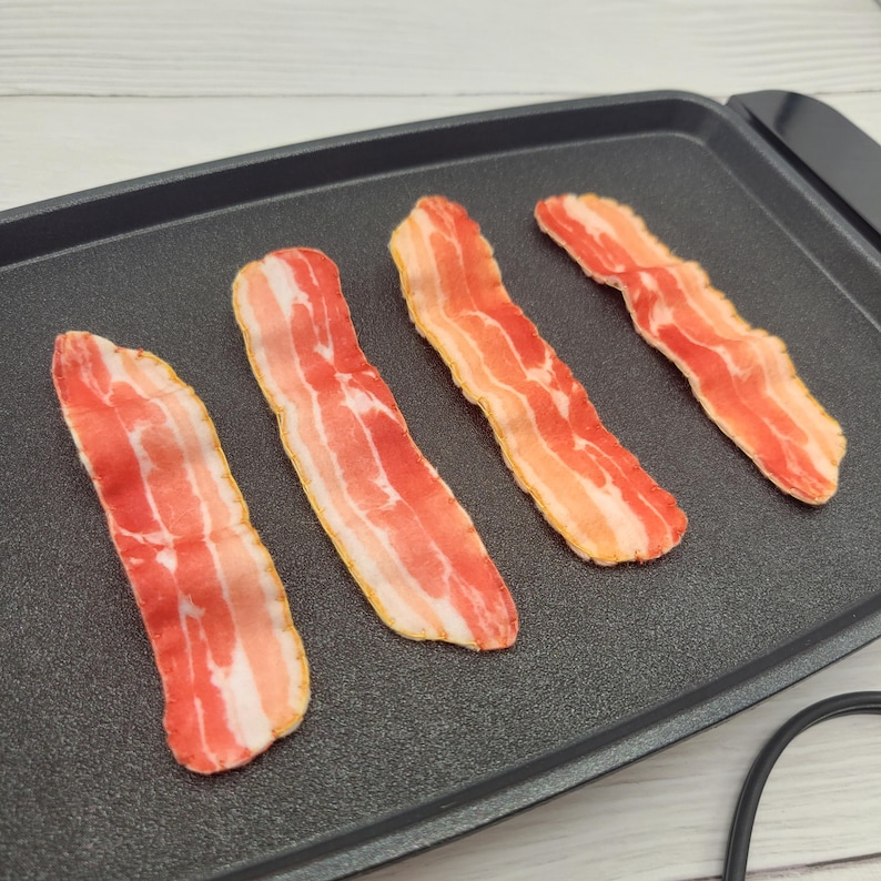 Bacon Strips, Felt Breakfast Play Food / Realistic, Pretend Play Kids ...