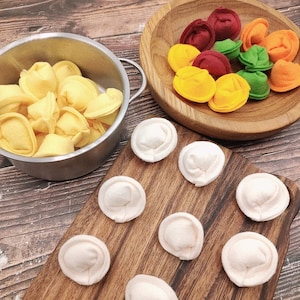 Pasta Tortellini Colored Play Food (felt Food, Pretend Play Kids ...