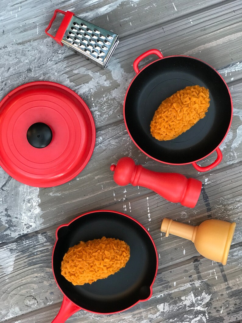 Meat cutlet roast meat play food felt food play kitchen | Etsy