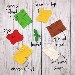 Lasagna Felt, Make Your Set, Pasta Play Food (felt Food, Pretend Play ...