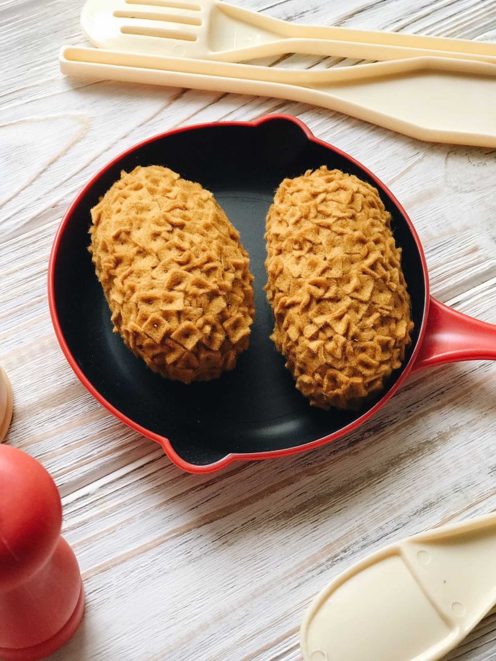 Meat Cutlet Roast Meat Play Food felt Food Pretend Play - Etsy