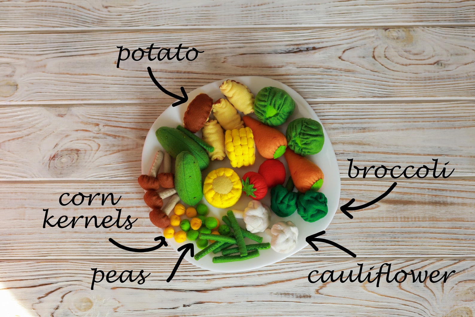 Vegetables Set Play Food felt Food Pretend Play Kids - Etsy