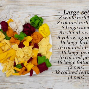 Pasta Set Play Food (felt Food, Pretend Play Kids Kitchen, Plush Toy ...