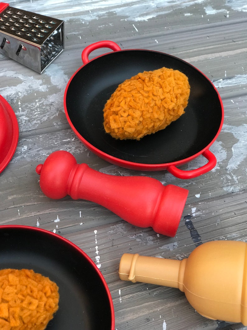 Meat cutlet roast meat play food felt food play kitchen | Etsy