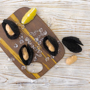 Mussels Play Food (felt Food, Sea Food, Pretend Play Kids Kitchen ...