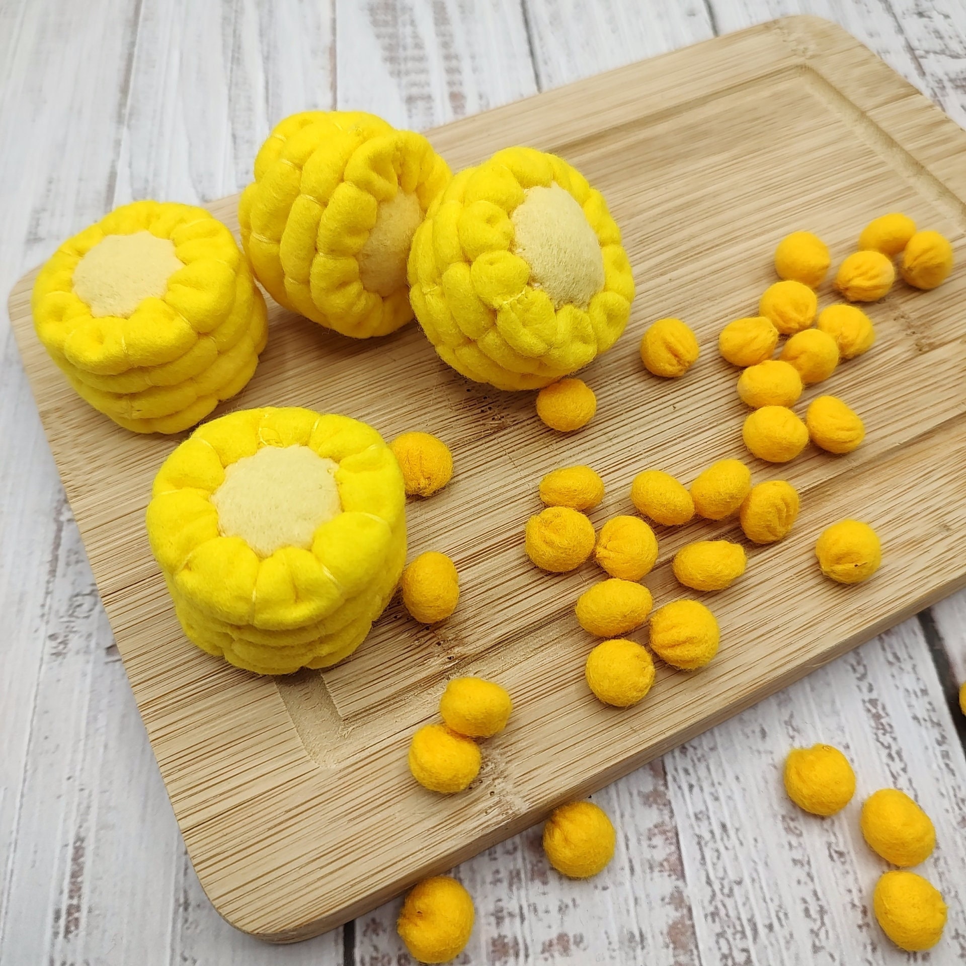 Felt Corn Play Food felt Food Pretend Play Kids Kitchen - Etsy UK