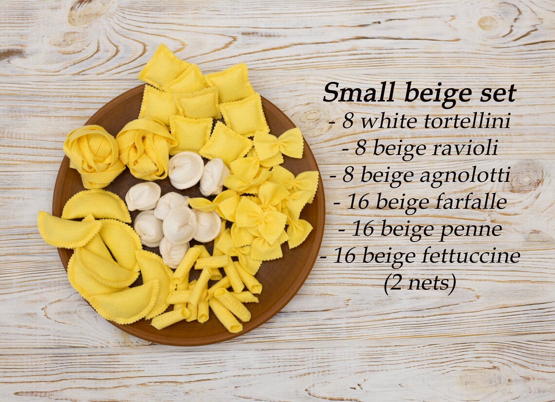 Pasta Set Play Food felt Food Pretend Play Kids Kitchen - Etsy