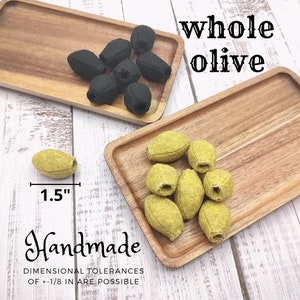 Olive Stuffed, Felt Slice of Olives Play Food (felt Food, Pretend Kids ...