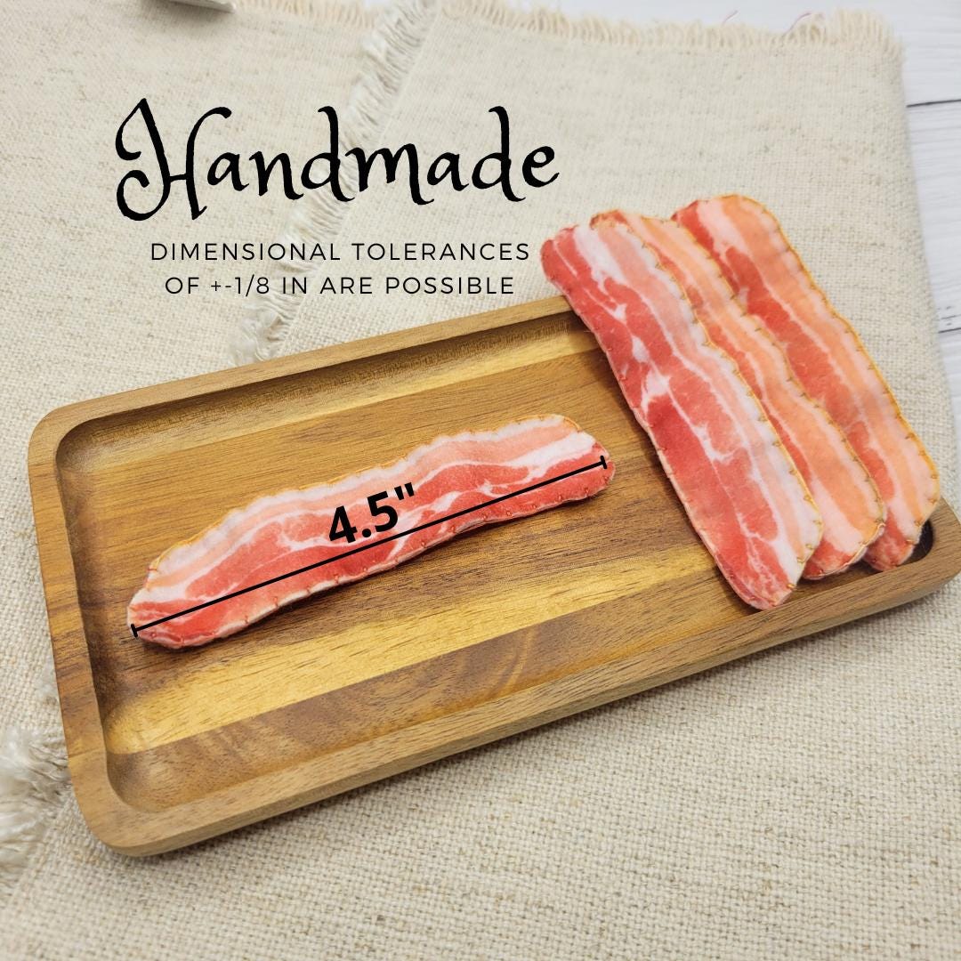 Bacon Strips, Felt Breakfast Play Food / Realistic, Pretend Play Kids ...