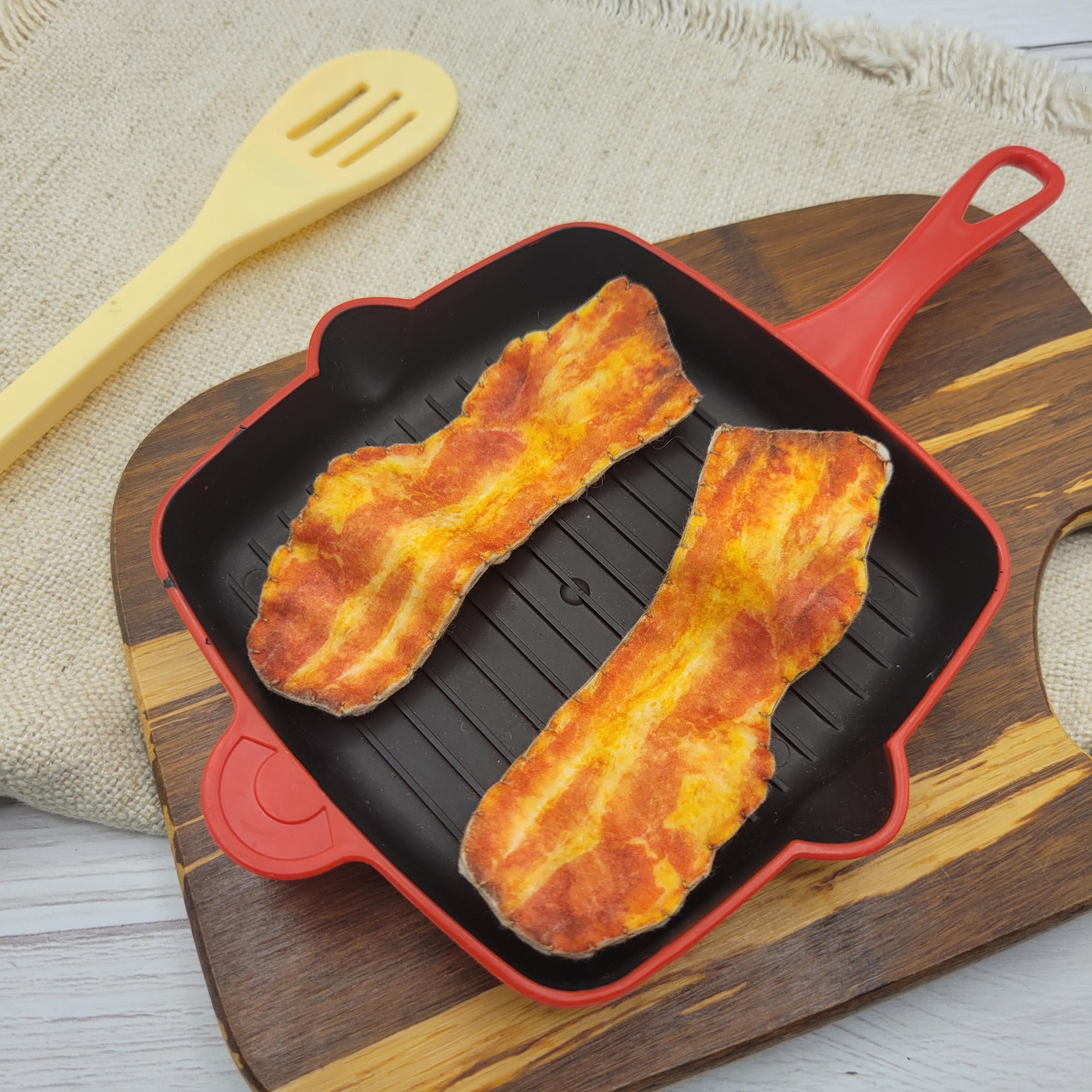 Bacon Strips, Felt Breakfast Play Food / Realistic, Pretend Play Kids ...