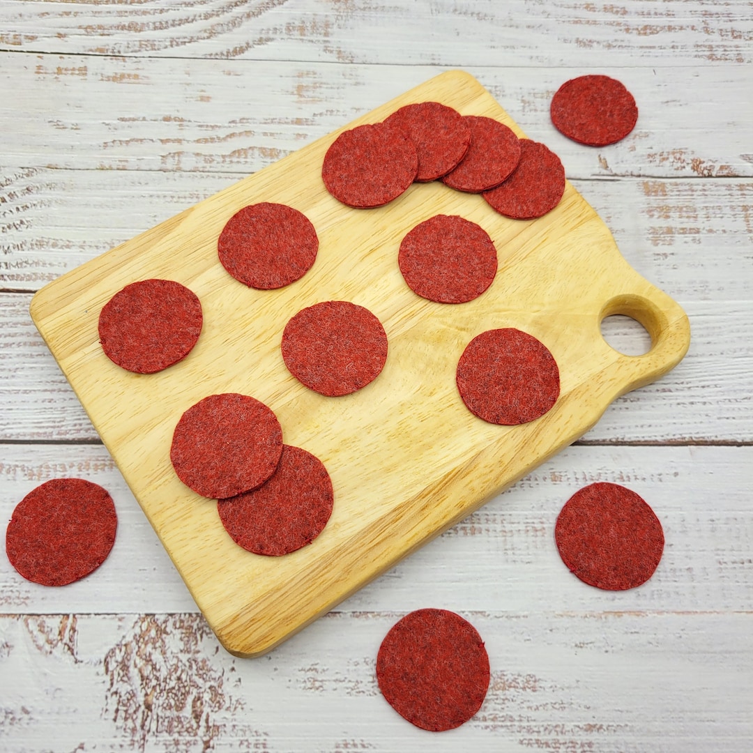 Felt Pepperoni Play Food, Salami (felt Food, Pretend Play Kids Kitchen ...