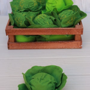 Cabbage Play Food (felt Food, Vegetable, Fruit, Pretend Play Kids ...