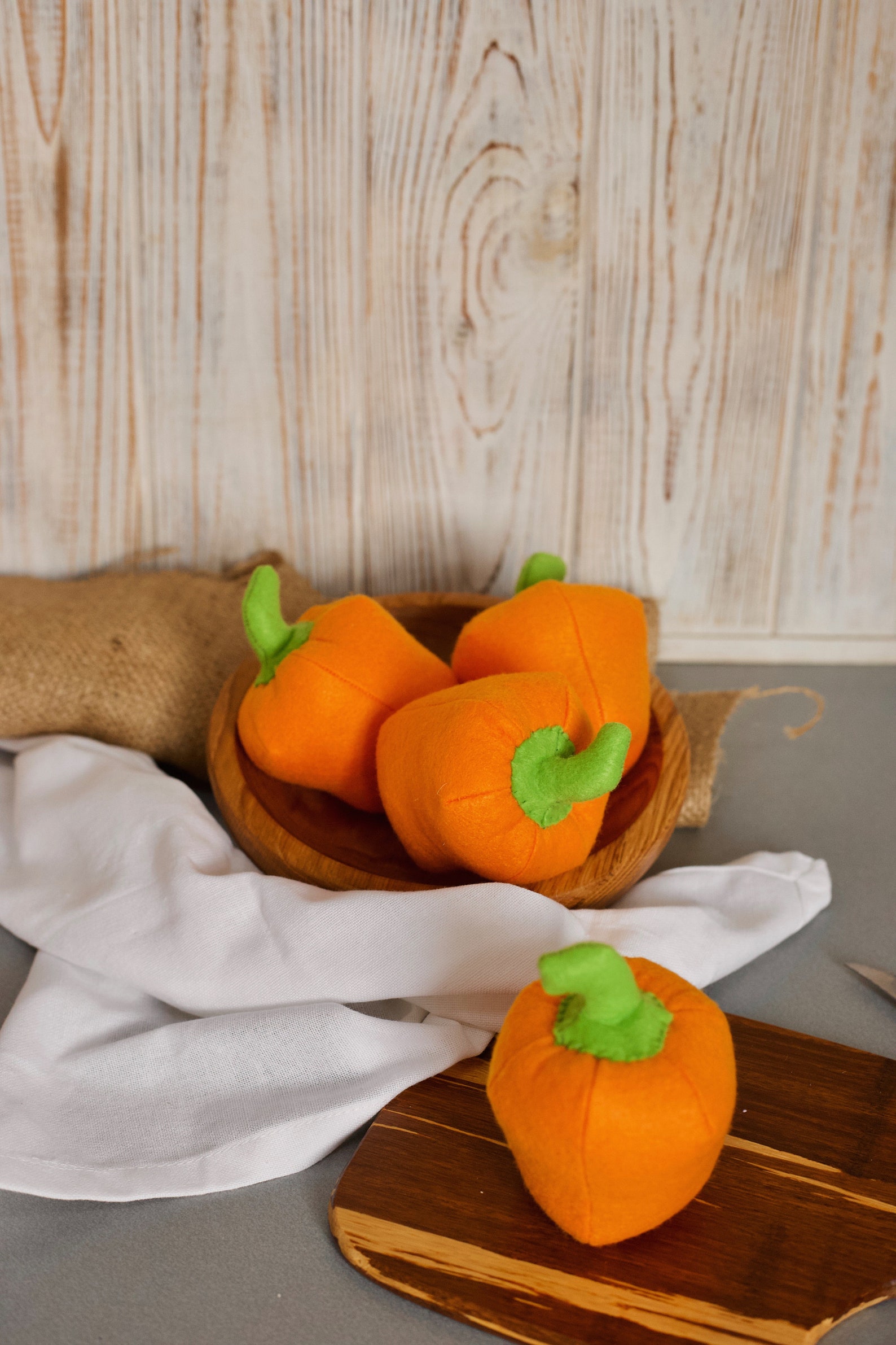 Pepper Play Food felt Food Vegetables Fruit Pretend Play | Etsy