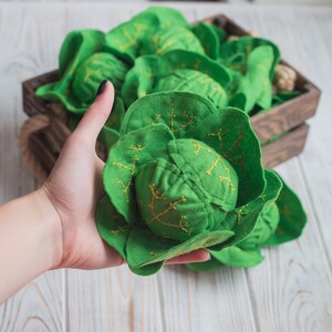 Cabbage Play Food (felt Food, Vegetable, Fruit, Pretend Play Kids ...