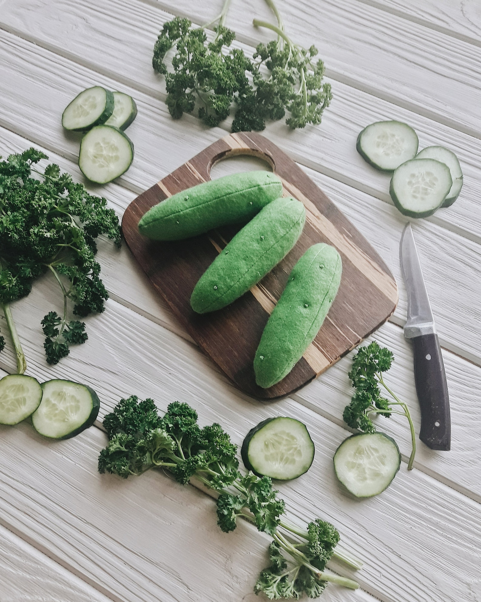 Cucumber Play Food felt Food Vegetables Pretend Play Kids | Etsy