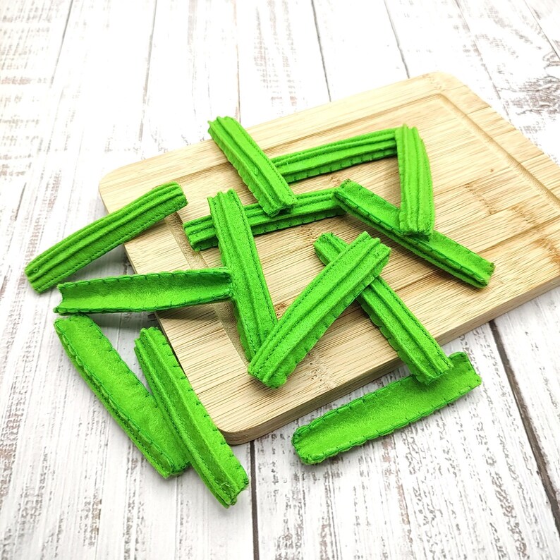 Celery Play Food (felt Food, Pretend Play Kids Kitchen, Plush Toy ...