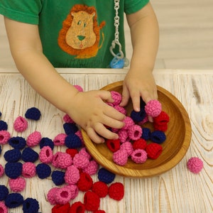 Raspberry Play Food (crochet Berries, Fruit, Pretend Play Kids Kitchen ...