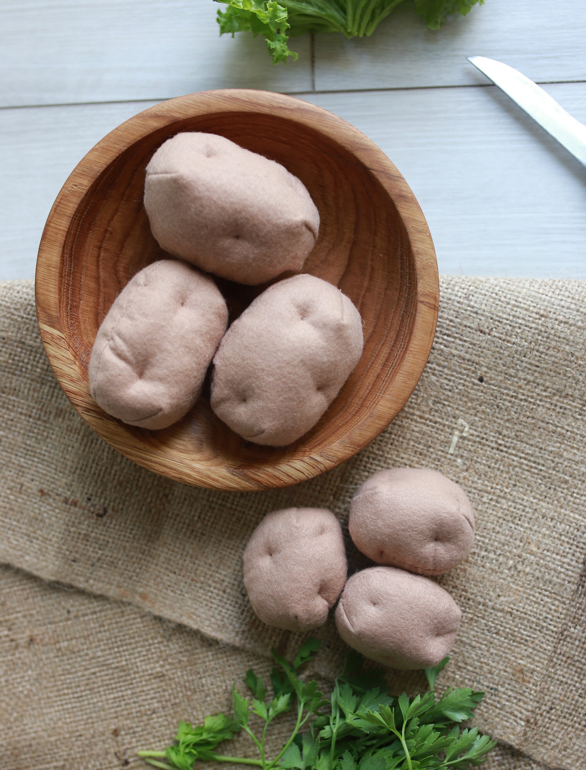 Potato Play Food felt Food Vegetables Fruit Pretend Play | Etsy
