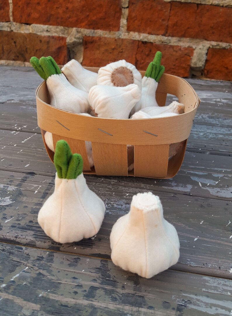 Garlic Play Food felt Food Vegetables Fruit Pretend Play - Etsy UK