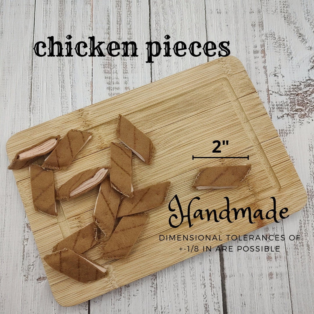Felt Meat, Chicken Play Food (felt Food, Pretend Play Kids Kitchen ...