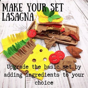 Lasagna Felt, Make Your Set, Pasta Play Food (felt Food, Pretend Play ...
