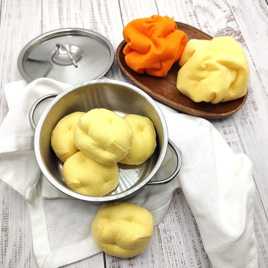 Boiled Potato, Mushed Potato Play Food (felt Food, Vegetables, Pretend ...