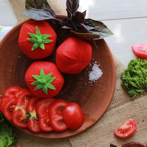 Tomato Play Food (felt Food, Vegetables, Fruit, Pretend Play Kids ...