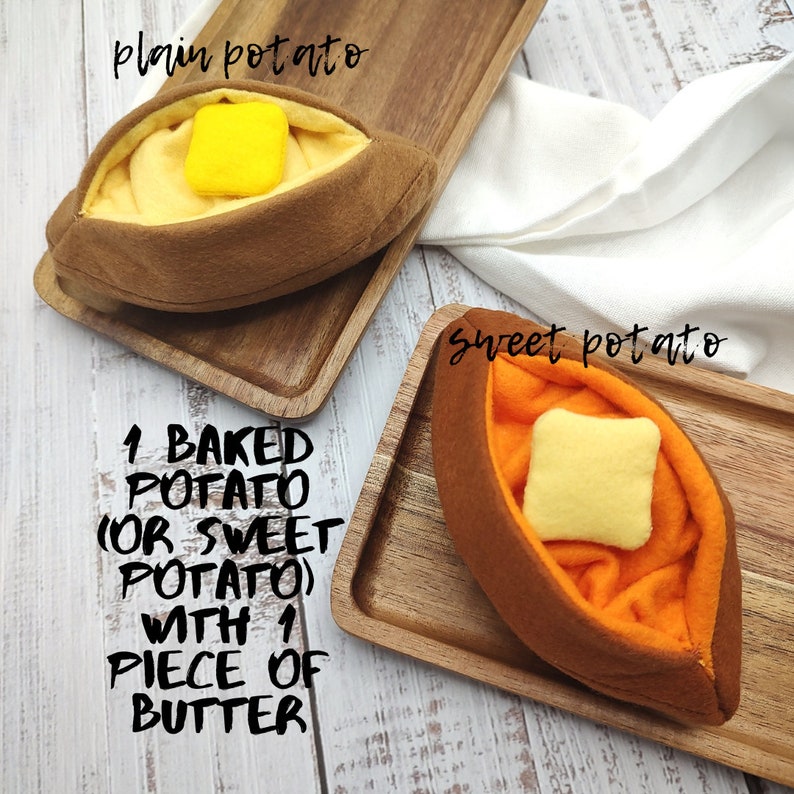 Baked Sweet Potato, Play Food / Felt Food, Pretend Play Kids Kitchen ...