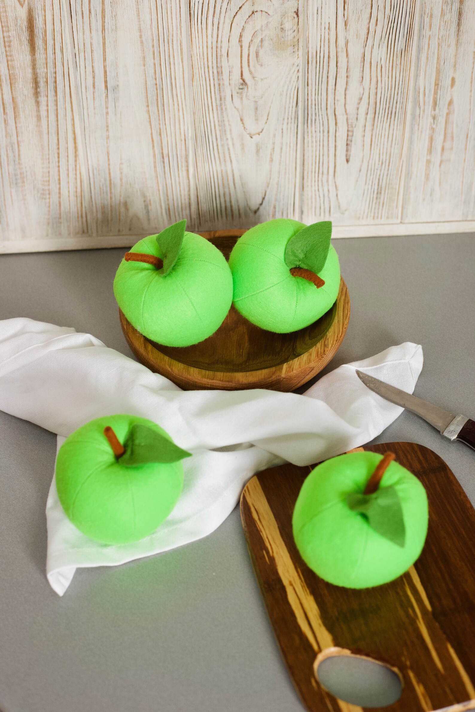Apple Felt pretend Play Food Fruits Vegetables Set Kids - Etsy