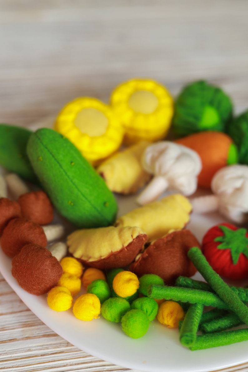 Vegetables Set Play Food felt Food Pretend Play Kids - Etsy