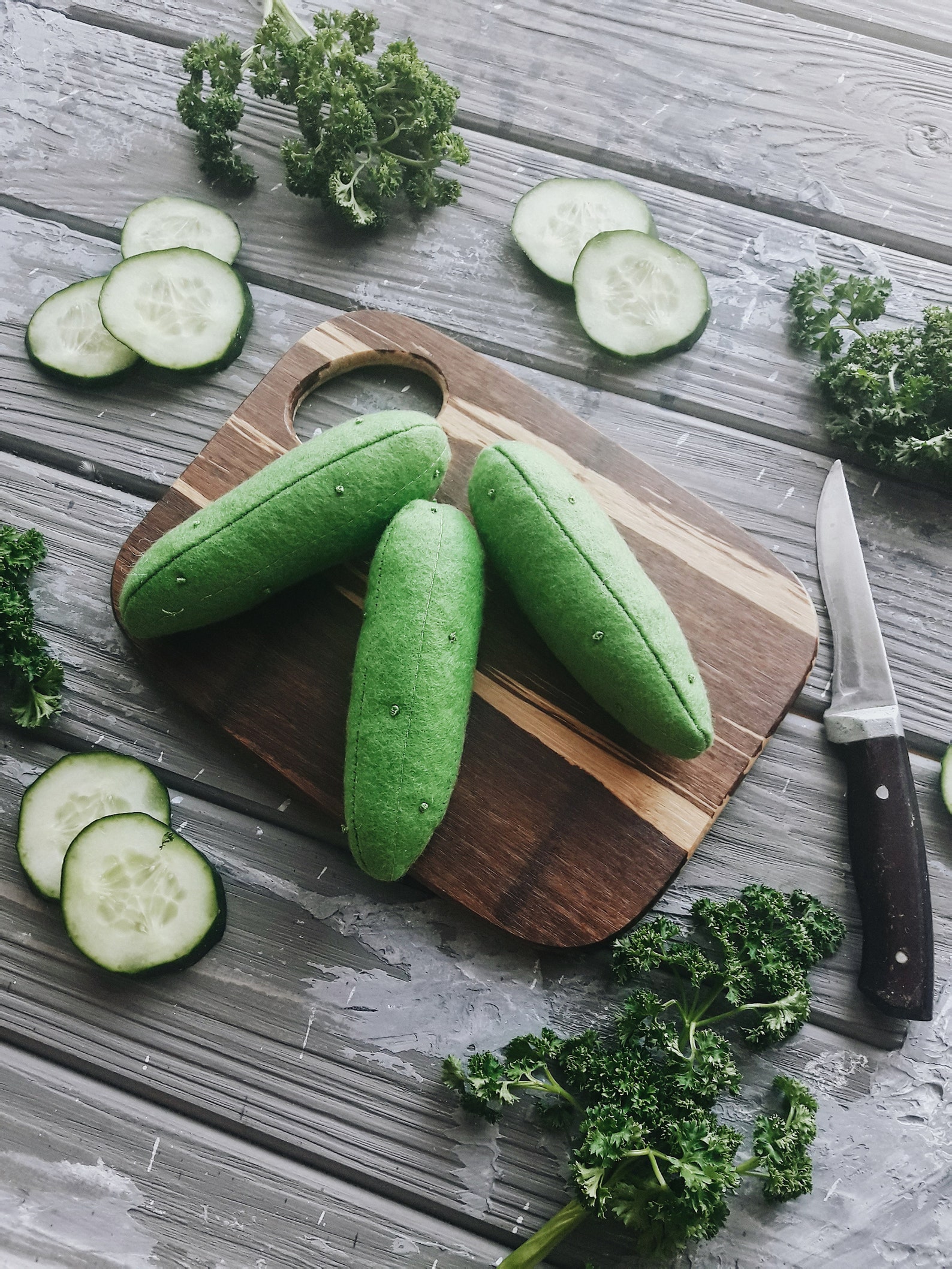 Cucumber Play Food felt Food Vegetables Pretend Play Kids | Etsy