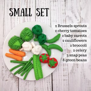 Vegetables Set Play Food (felt Food, Pretend Play Kids Kitchen, Plush ...