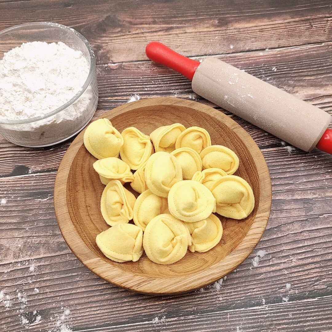 Pasta Tortellini Beige Play Food (felt Food, Pretend Play Kids Kitchen ...