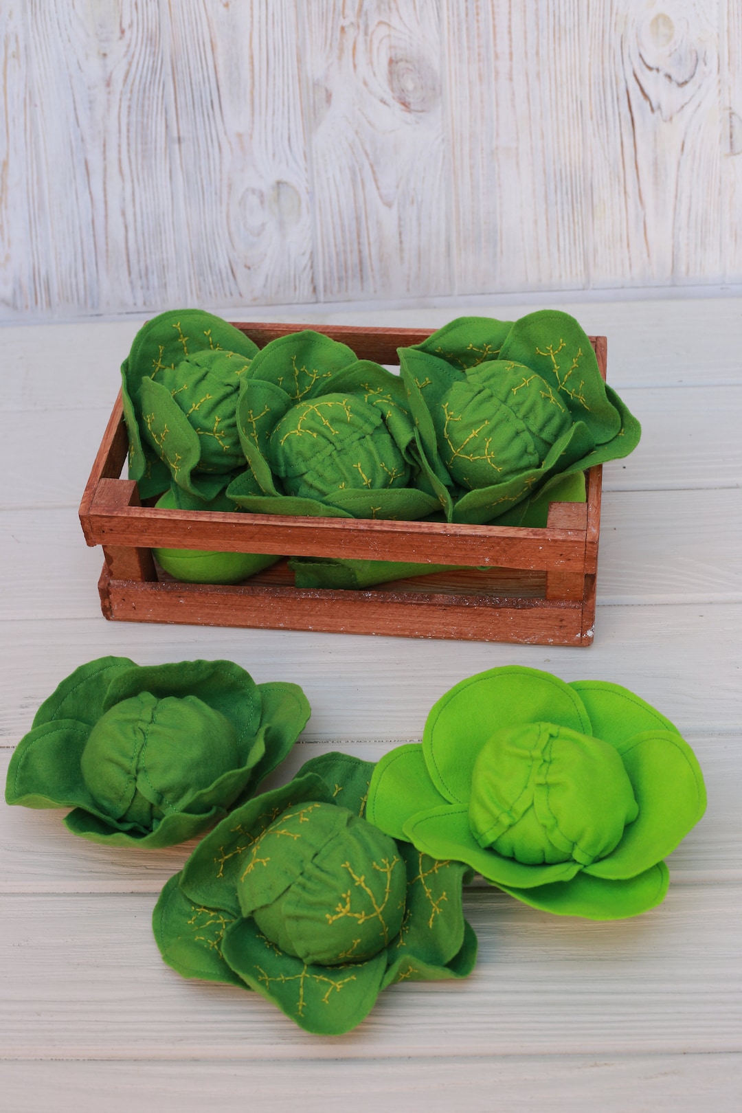 Cabbage Play Food (felt Food, Vegetable, Fruit, Pretend Play Kids ...