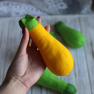 Zucchini Play Food (felt Food, Vegetables, Pretend Play Kids Kitchen ...