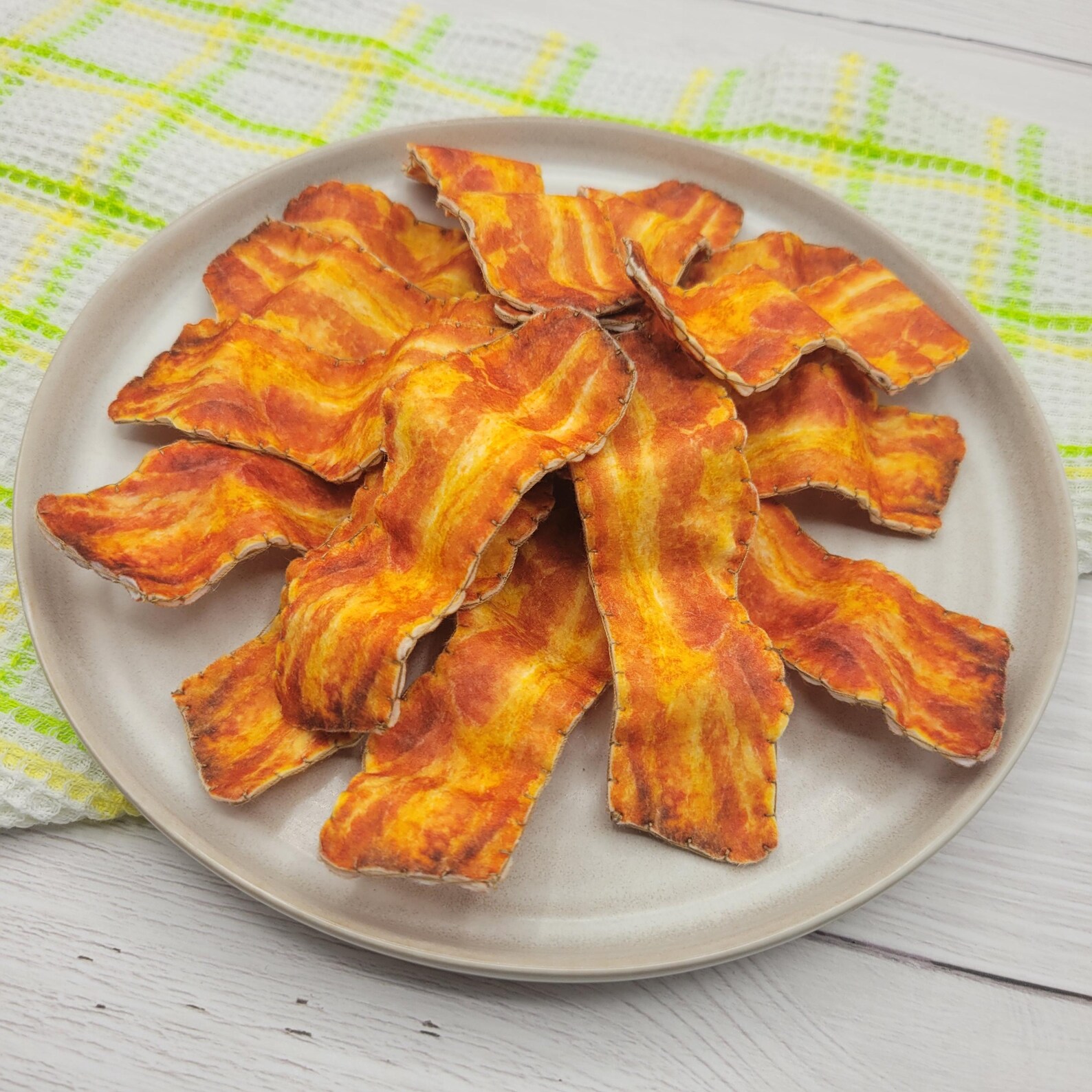 Bacon Strips, Felt Breakfast Play Food / Realistic, Pretend Play Kids ...