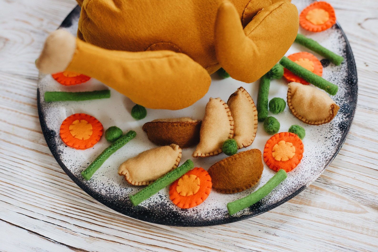 Chicken / Turkey on Magnets Play Food felt Food Pretend Play - Etsy UK