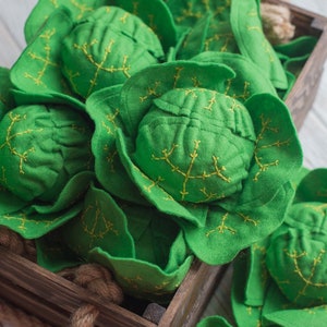 Cabbage Play Food (felt Food, Vegetable, Fruit, Pretend Play Kids ...