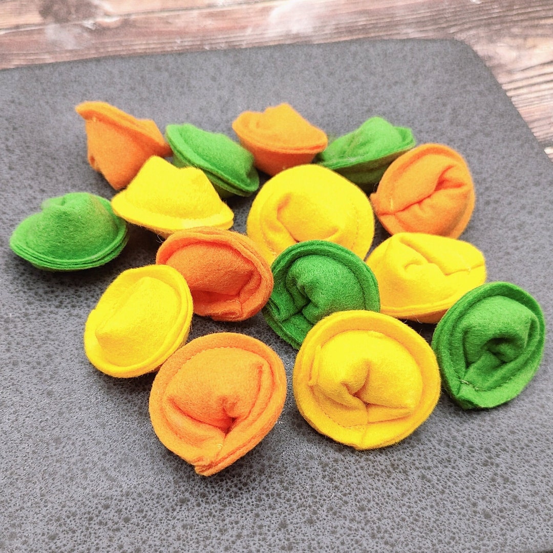 Pasta Tortellini Tri Colored Play Food (felt Food, Pretend Kids Kitchen ...