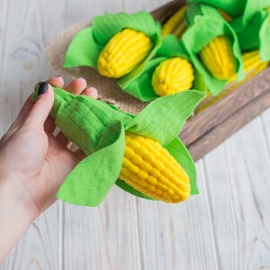 Corn Cob Play Food felt Food, Vegetables, Pretend Play Kids Kitchen ...