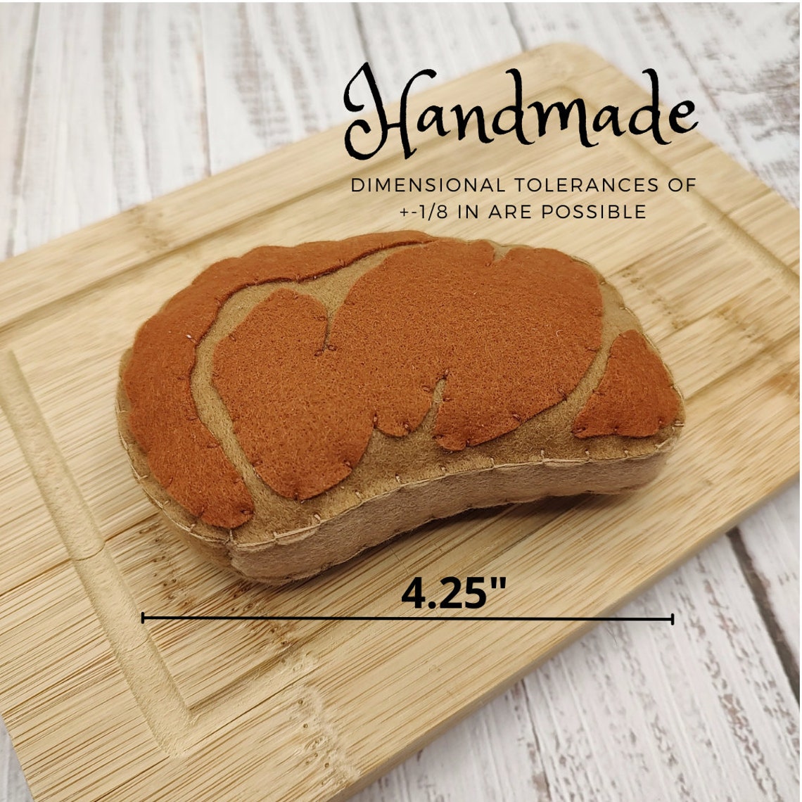 Meat Steak Rib-eye, Roast Steak Play Food / Felt Food, Pretend Play ...