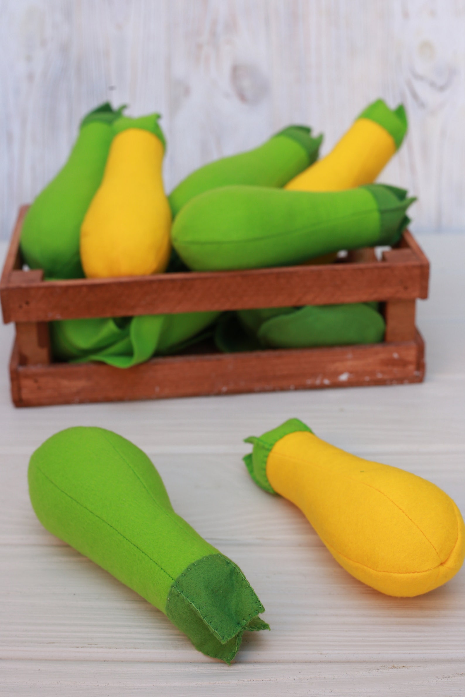 Zucchini Play Food (felt Food, Vegetables, Pretend Play Kids Kitchen ...