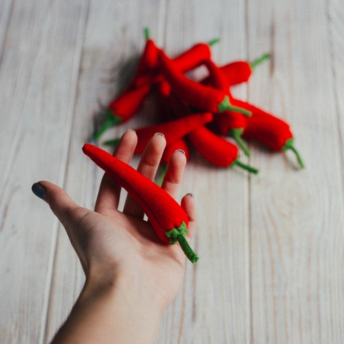 Pepper Play Food felt Food Vegetables Fruit Pretend Play | Etsy