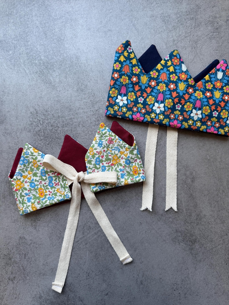 Reversible Fabric Crown Sewing Pattern PDF | DIY Birthday Crown With ...