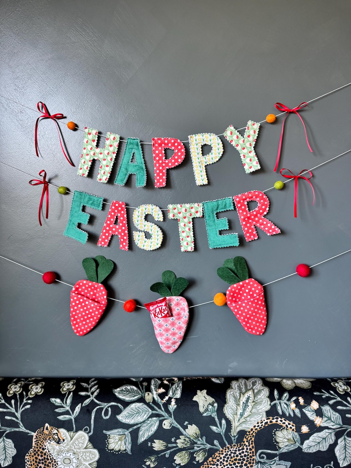 Fabric Carrot Garland Sewing Pattern PDF | Easy Easter Decoration ...