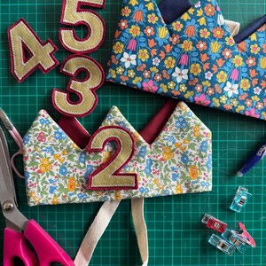 Reversible Fabric Crown Sewing Pattern PDF | DIY Birthday Crown With ...