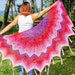Crochet Vampire Lady Shawl Gothic Batwing Shawl With Fringes Gradient ...